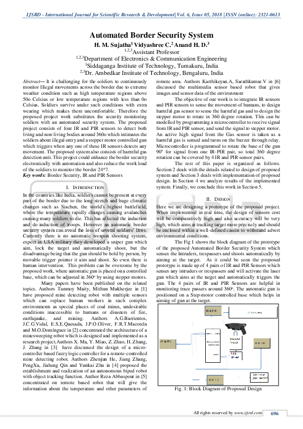 (PDF) Automated Border Security System