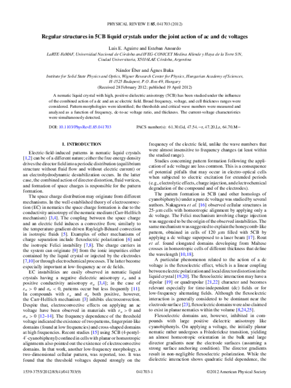 (PDF) Regular structures in 5CB liquid crystals under the joint action ...