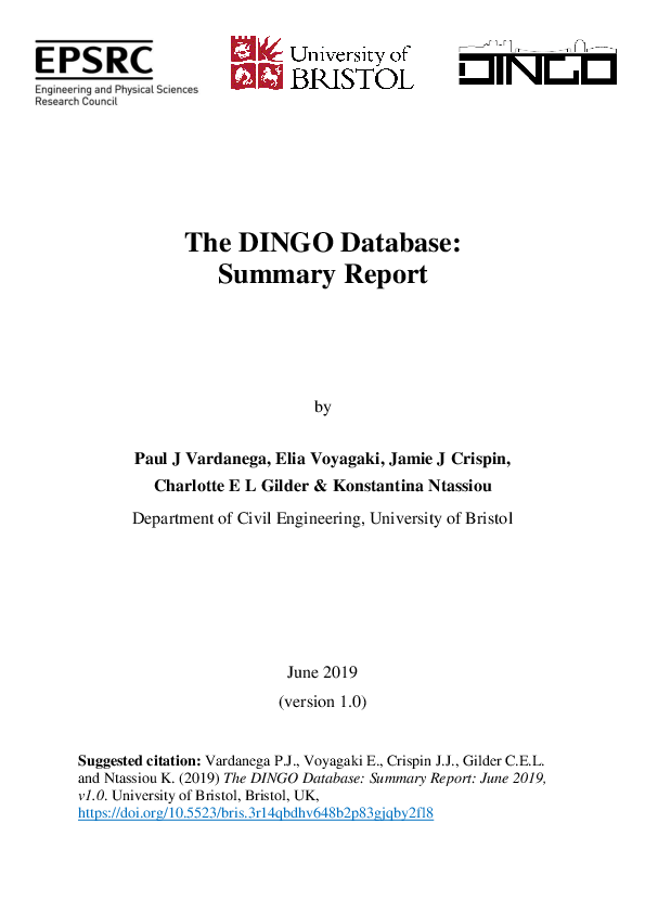 (PDF) The DINGO Database: Summary Report (version 1.0) | Paul J ...