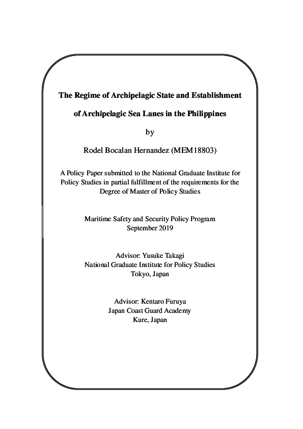 (PDF) The Regime of Archipelagic State and Establishment of ...