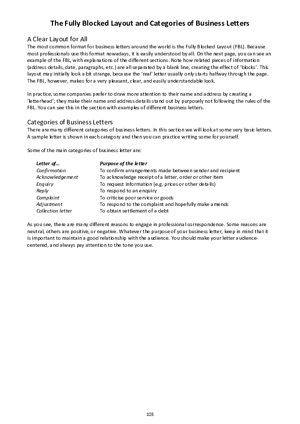 (PDF) The Fully Blocked Layout and Categories of Business Letters A ...