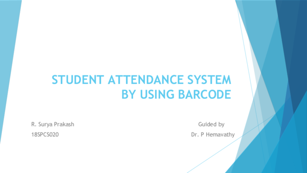 (PPT) STUDENT ATTENDANCE SYSTEM