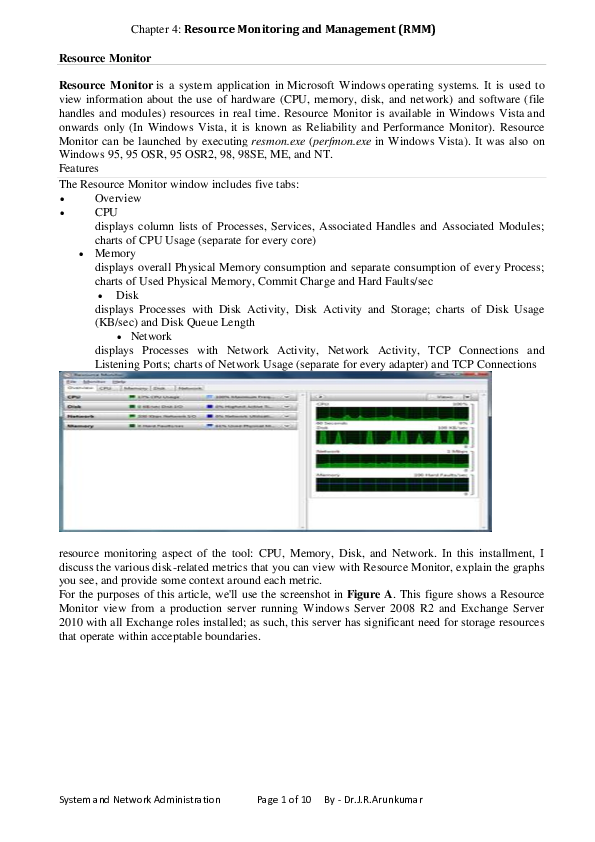 (PDF) Chapter 4: Resource Monitoring and Management (RMM) Resource Monitor