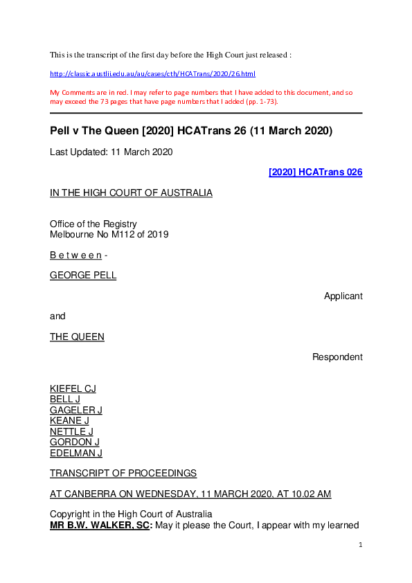 (PDF) Transcript of the first day before the High Court just released ...