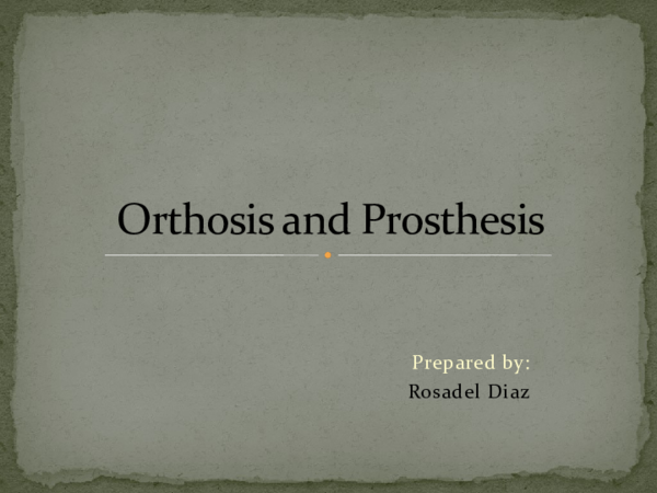 (PPT) Prosthesis