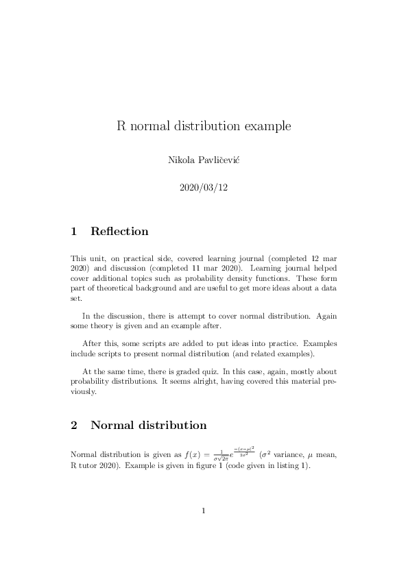(PDF) R another normal distribution example