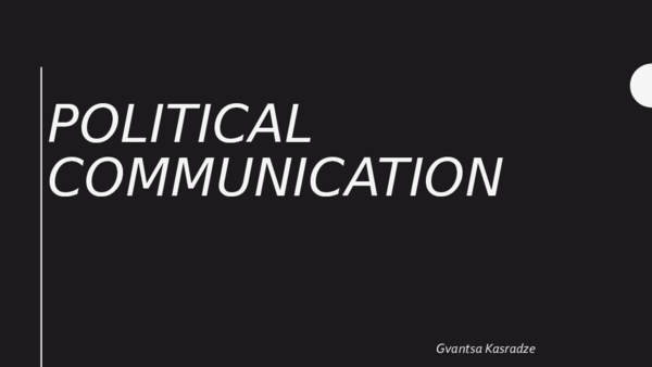 (PPT) Political Communication