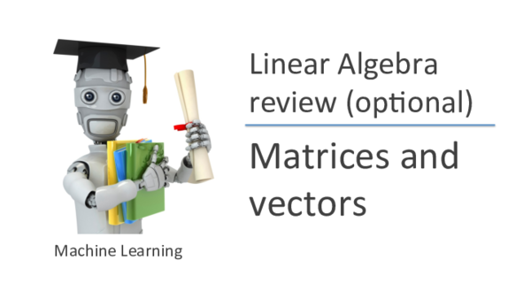 (PDF) Matrices and vectors Machine Learning