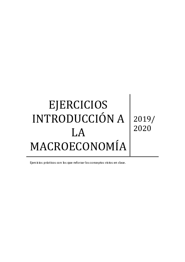 (PDF) EJERCICIOS INTRODUCCIÓN A LA MACROECONOMÍA