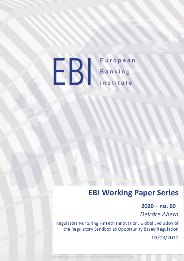 (PDF) Regulators Nurturing FinTech Innovation: Global Evolution of the ...