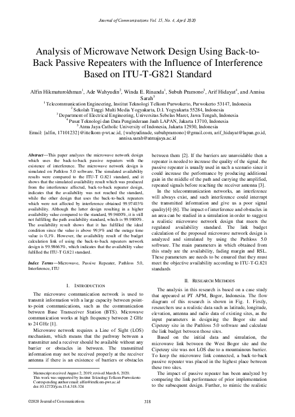 (PDF) Analysis of Microwave Network Design Using Back-to- Back Passive ...