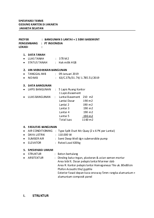 (DOC) CONTOH DATA PROYEK PEMBANGUNAN GEDUNG