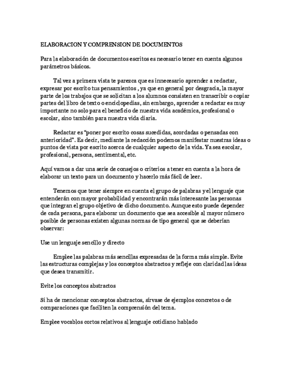 (DOC) ELABORACION Y COMPRENSION DE DOCUMENTOS