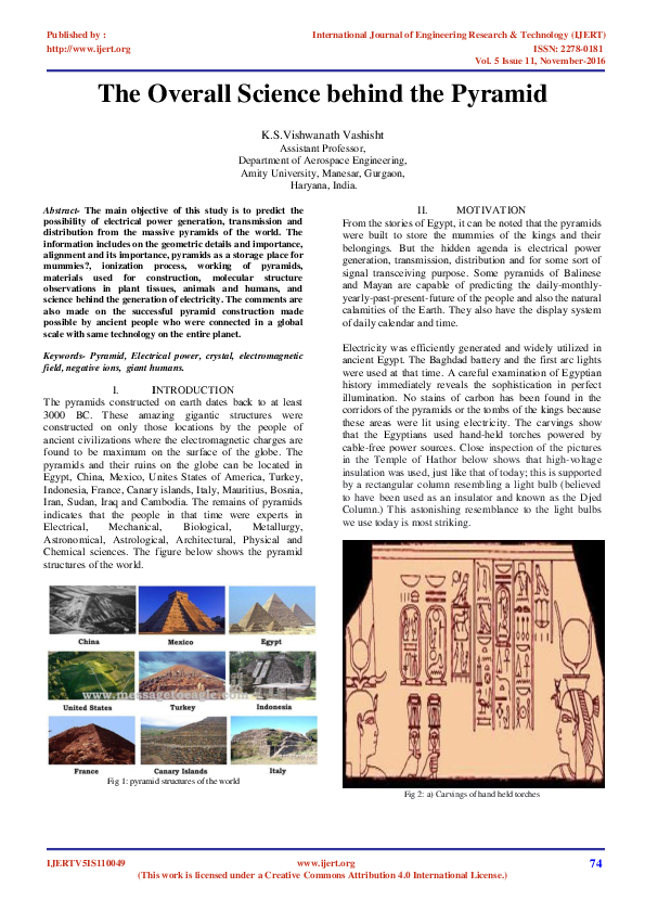 (PDF) IJERT-The Overall Science behind the Pyramid | IJERT Journal ...