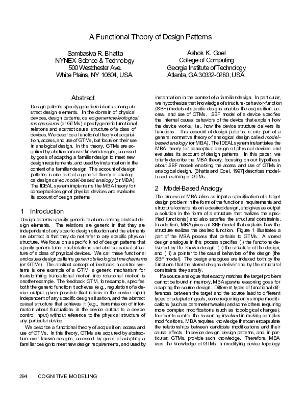 (PDF) A Functional Theory of Design Patterns