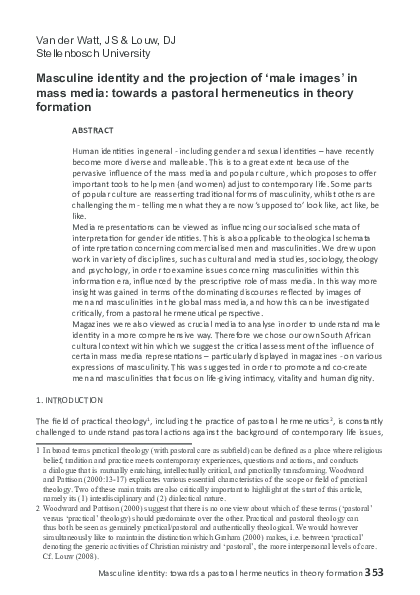 (PDF) Masculine identity and the projection of 'male images' in mass ...