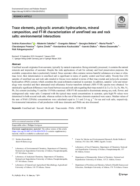 (PDF) Trace elements, polycyclic aromatic hydrocarbons, mineral composition, and FT-IR ...