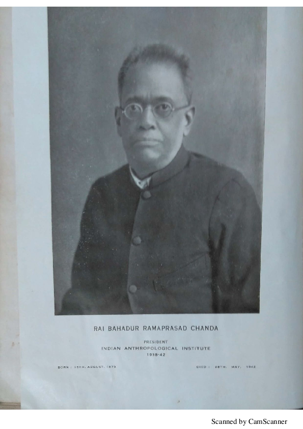(PDF) Obituary of Ramaprasad Chanda in the Journal of the Indian ...
