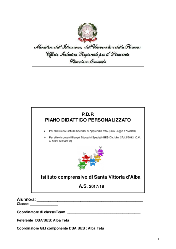 (PDF) Modello PDP USR PIEMONTE | Paolo Italia - Academia.edu