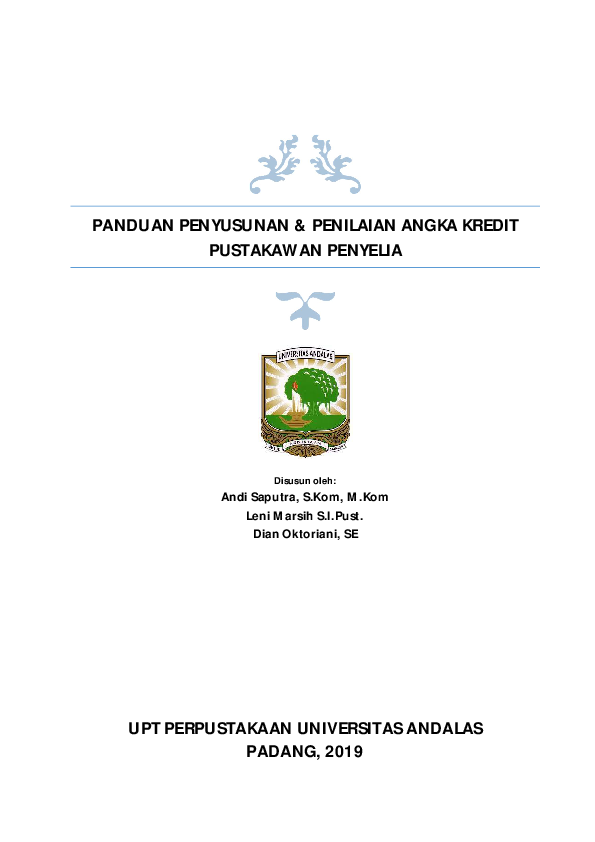 (PDF) PANDUAN PENILAIAN DAN PENYUSUNAN ANGKA KREDIT PUSTAKAWAN PENYELIA
