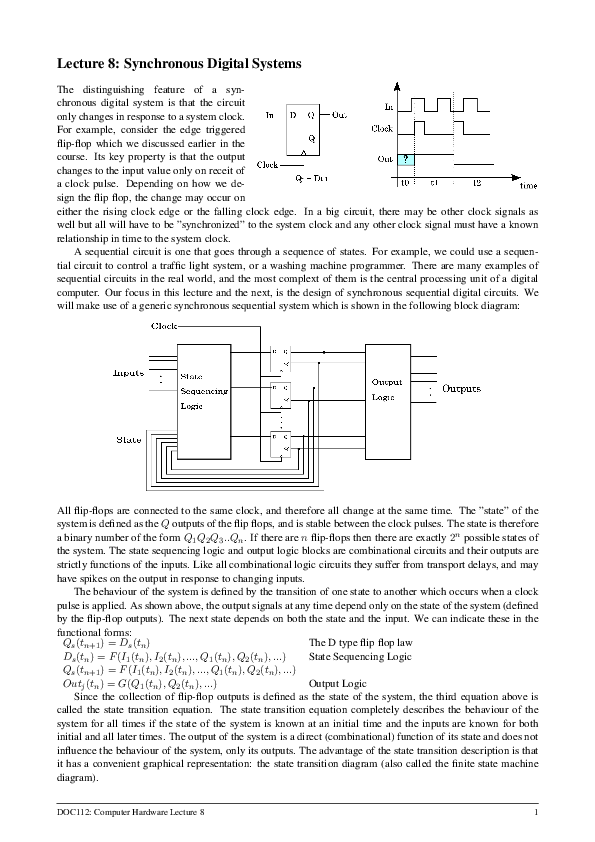 (PDF) Lecture 8: Synchronous Digital Systems