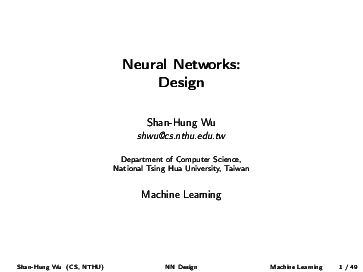 (PDF) Neural Networks: Design