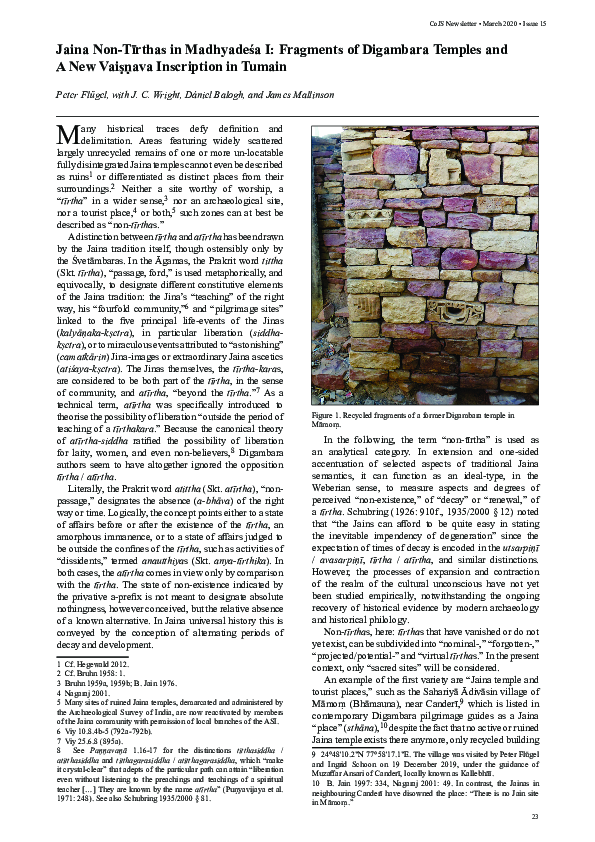 (PDF) Jaina Non-Tīrthas in Madhyadeśa I: Fragments of Digambara Temples and A New Vaiṣṇava ...