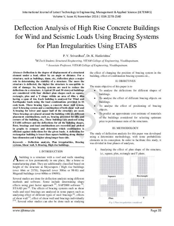 (PDF) Deflection Analysis of High Rise Concrete Buildings for Wind and ...