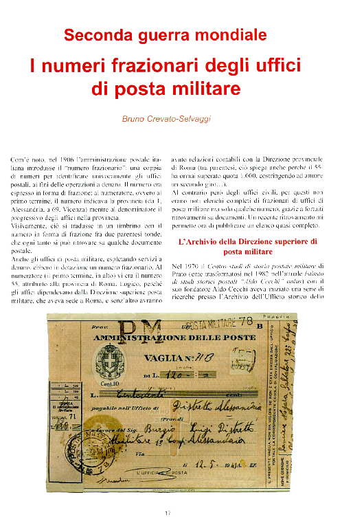 (PDF) Seconda guerra mondiale. I numeri frazionari degli uffici di ...