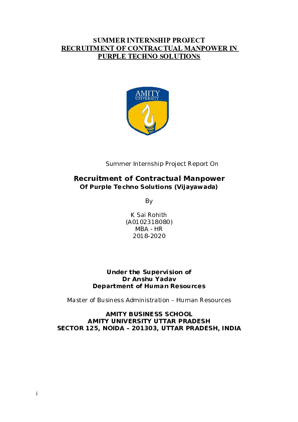 Doc Summer Internship Project