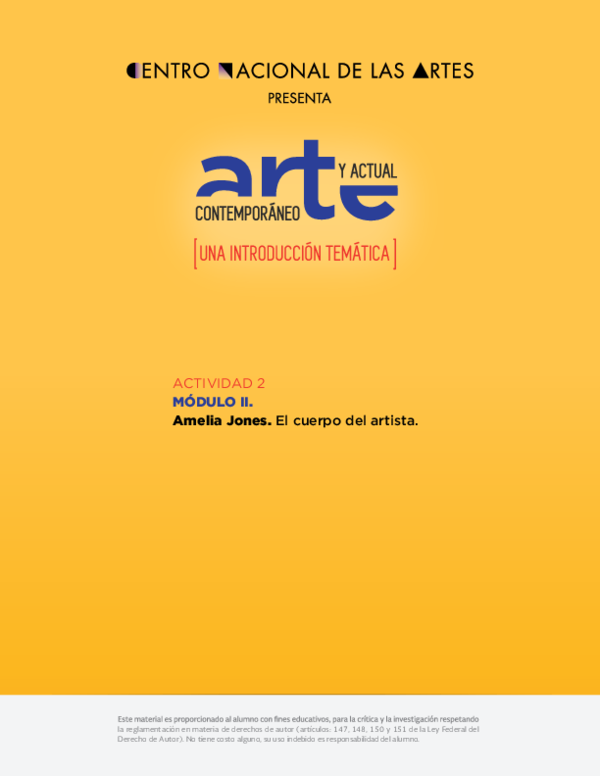 (PDF) Amelia Jones & Tracey Warr EL CUERPO DEL ARTISTA