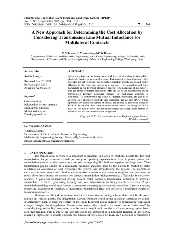 (PDF) A New Approach for Determining the Cost Allocation by Considering Transmission Line Mutual ...