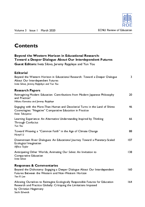 (PDF) Beyond the Western Horizon in Educational Research (Special Issue)