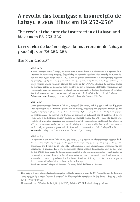 (PDF) A revolta das formigas: a insurreição de Labayu e seus filhos em ...
