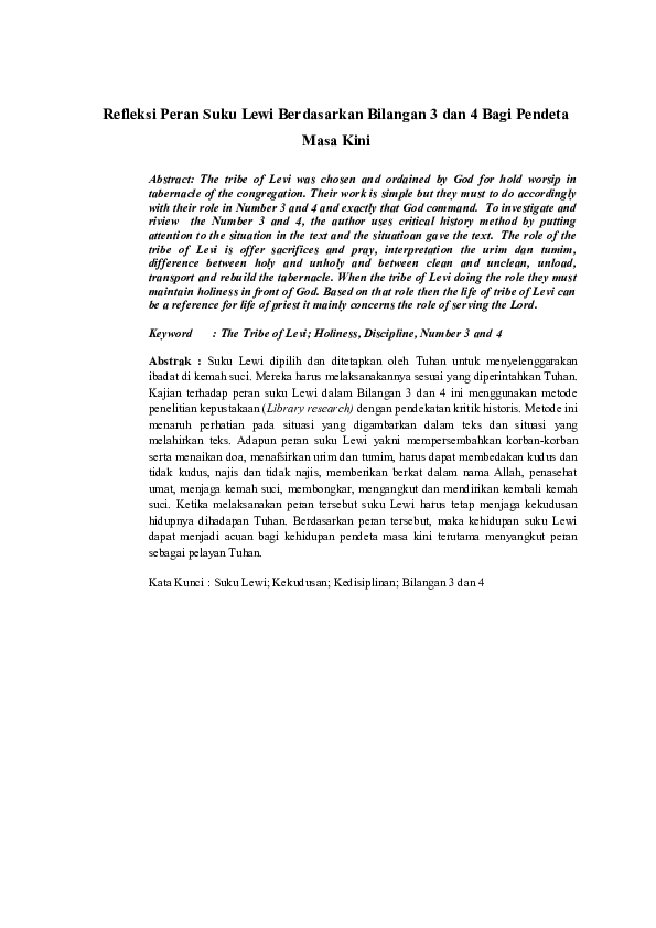 (DOC) Suku Lewi