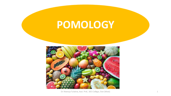 (PDF) Pomology & Olericulture
