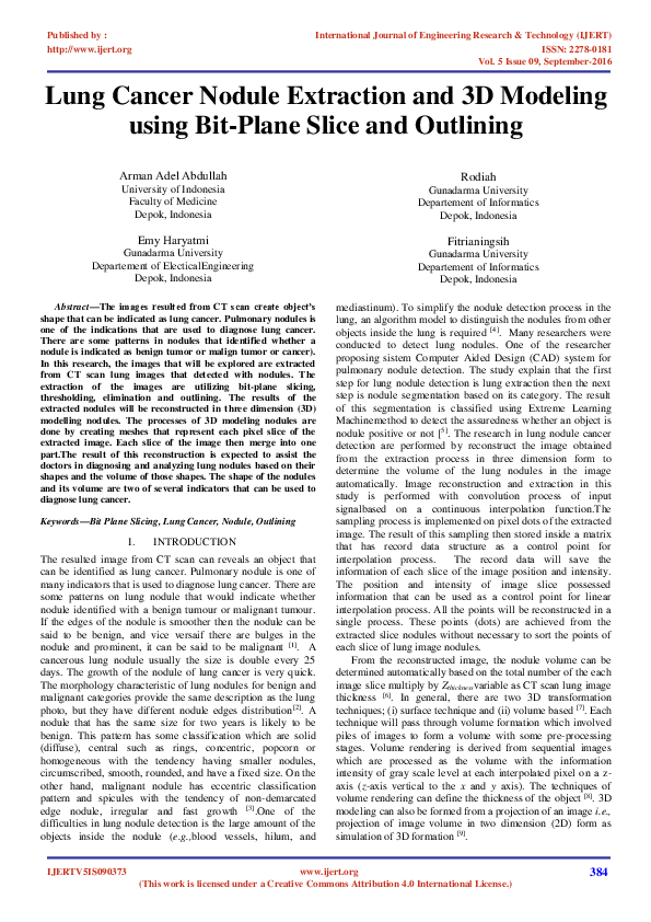 (PDF) IJERT-Lung Cancer Nodule Extraction and 3D Modeling using Bit ...