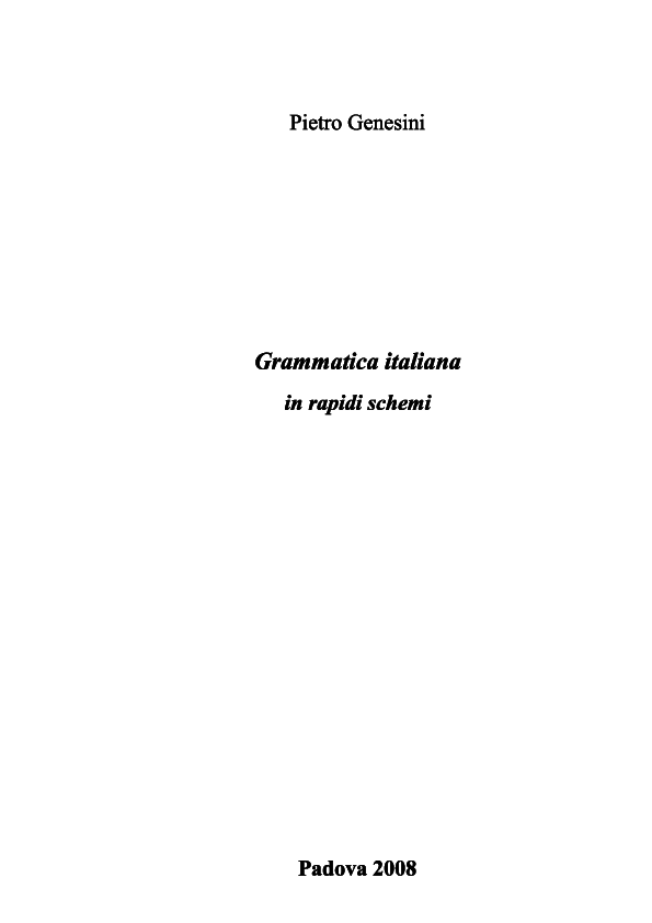 (PDF) Grammatica italiana semplificata