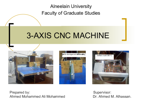 TWO DIMENSION CNC MACHINE DESIGN MODEL (presentation ) | Ahmed mohammed ...