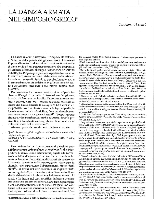 (PDF) La danza armata nel simposio greco