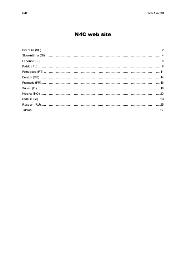 (PDF) N4C web text in different languages