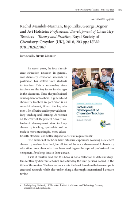 (PDF) Book Review: Rachel Mamlok-Naaman, Ingo Eilks, George Bogner and ...
