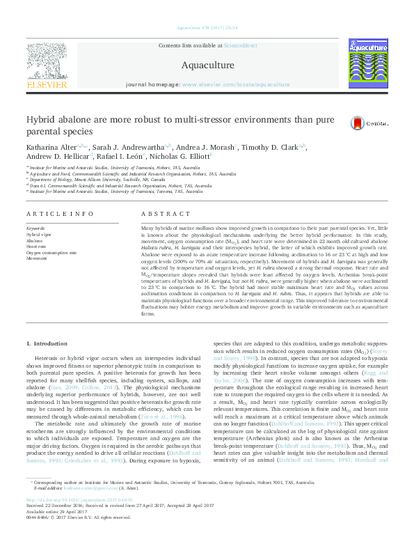 (PDF) Hybrid abalone are more robust to multi-stressor environments ...