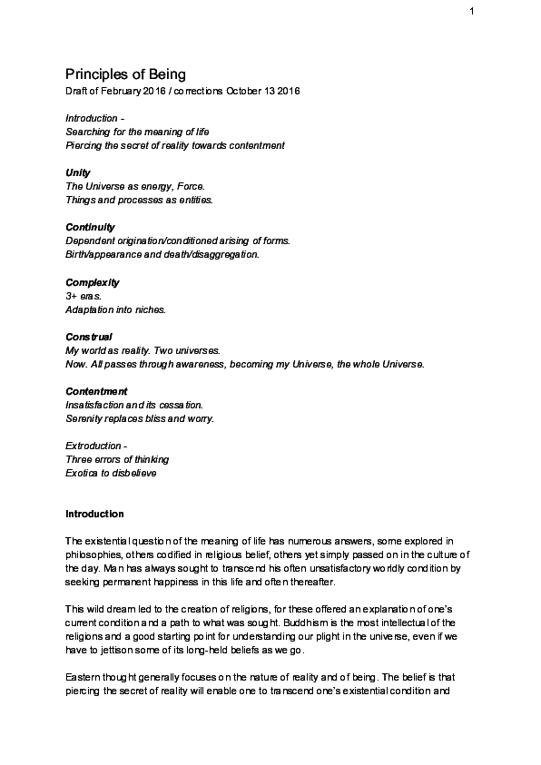 (PDF) Principles of Being