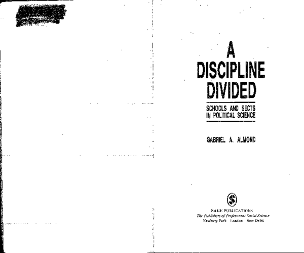(PDF) A DISCIPLINE DIVIDED SCHOOLS ANO SECTS IN POLITICAL SCIENCE