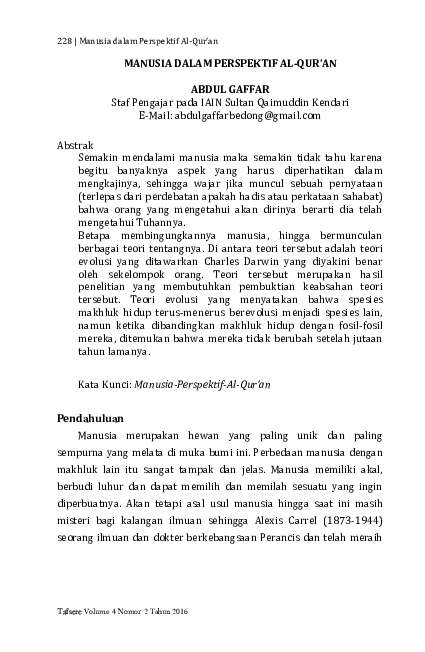 (PDF) MANUSIA DALAM PERSPEKTIF AL-QUR'AN