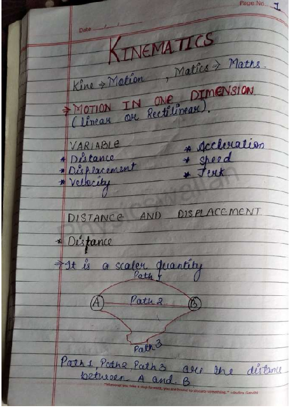 (PDF) Kinematics notes