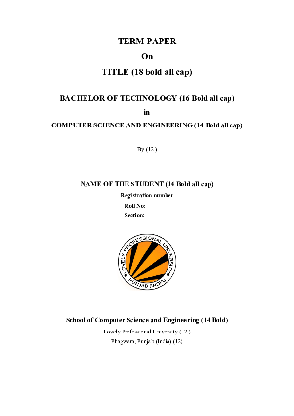 (DOC) TERM PAPER template guidelines (1) | subhash singh - Academia.edu