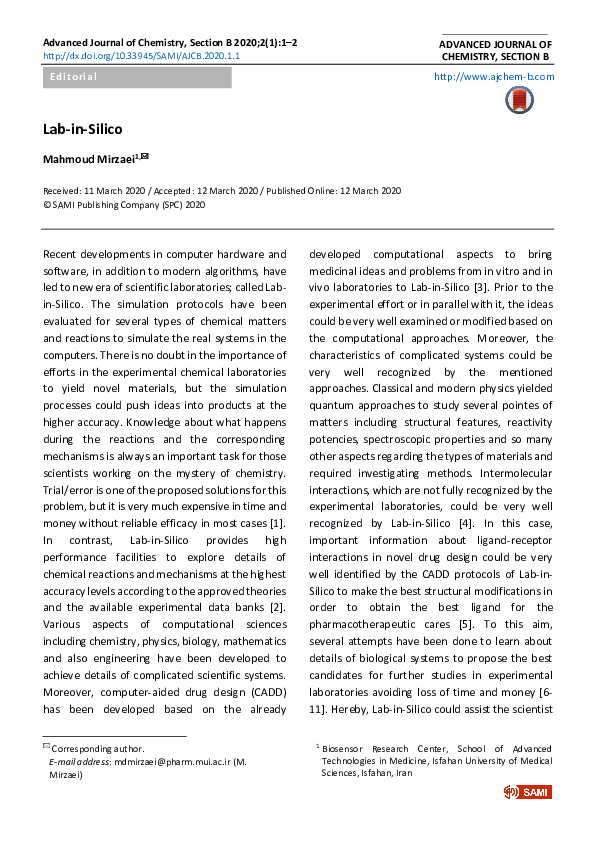 (PDF) Lab-in-Silico