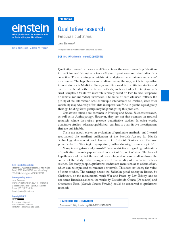 (PDF) Qualitative research